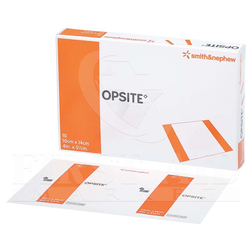 Opsite Transparent Adhesive Film, 10.2 x 14 cm, 10/Box - First Aid Market