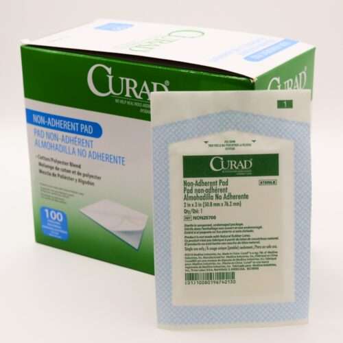 CURAD Non-Adherent Pad, 2" x 3", Sterile, 100/Box - First Aid Market