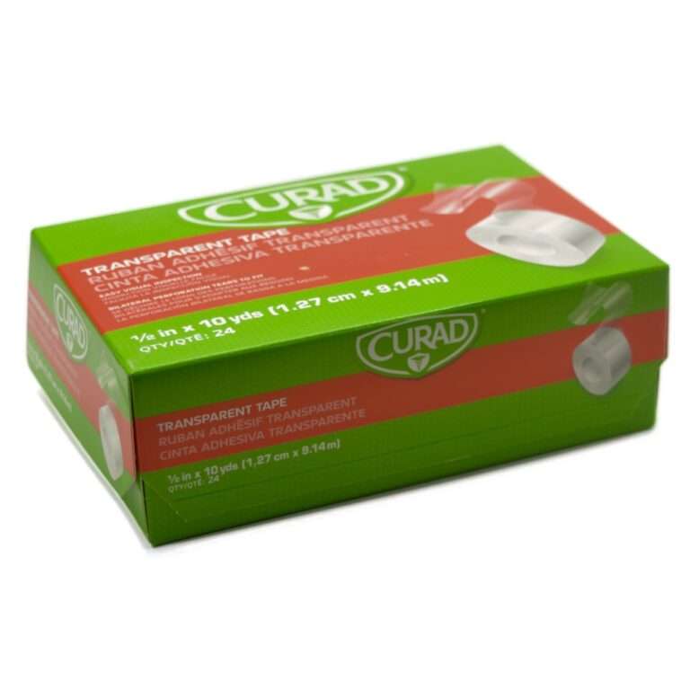 Curad Transparent Adhesive Tape, 1.27 cm x 9.14 m, 24/Pack - First Aid ...