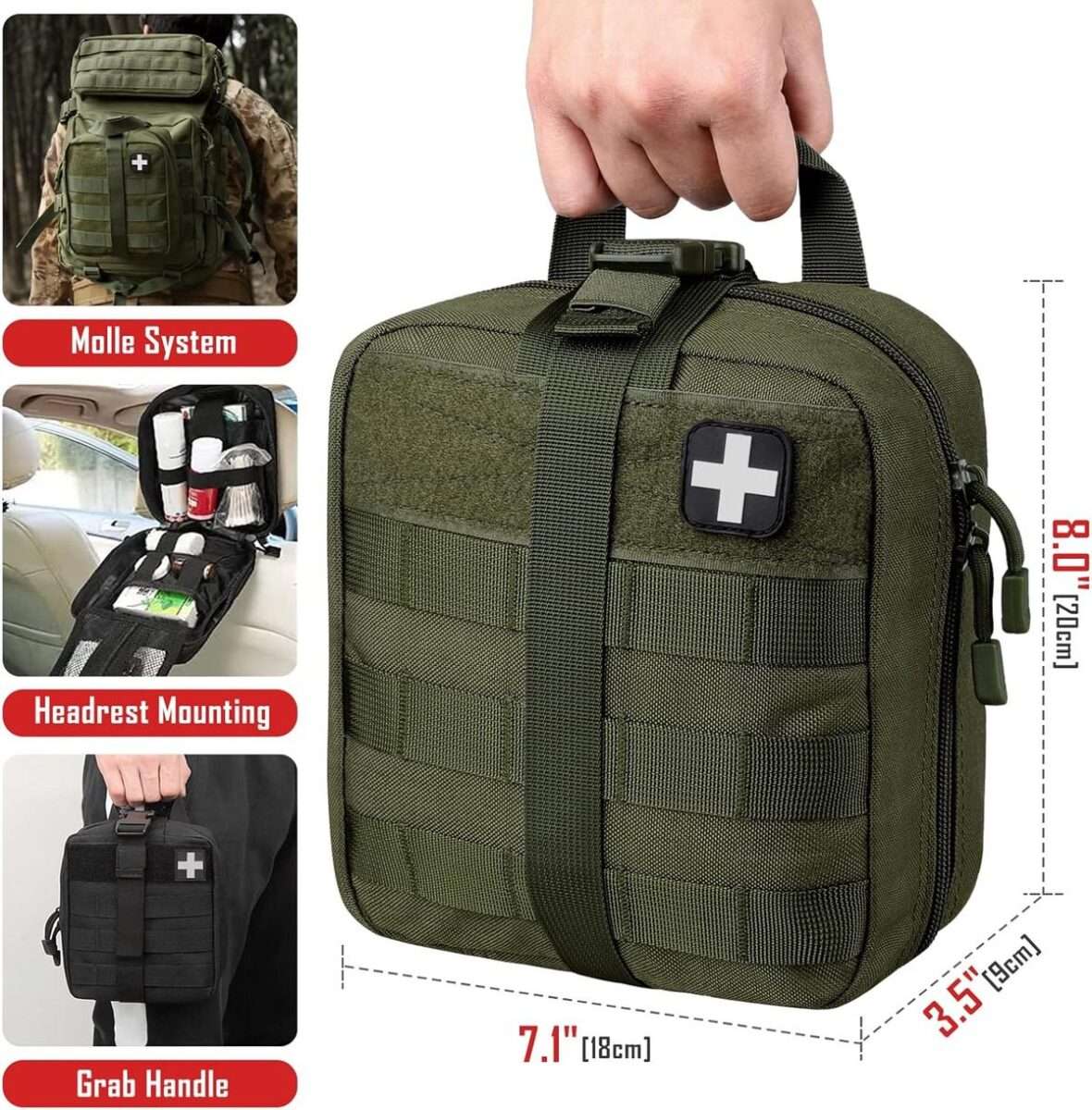 First Aid Pouch - IFAK Bag, Molle EMT Rip-Away Design - First Aid Market